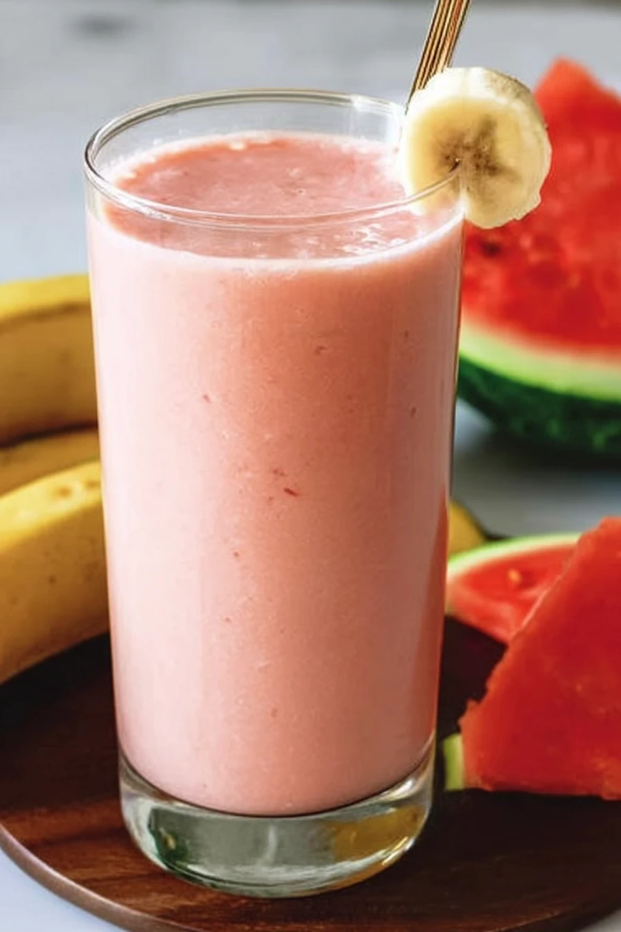 5-Minute Watermelon Banana Smoothie Recipe - Recipes Maren