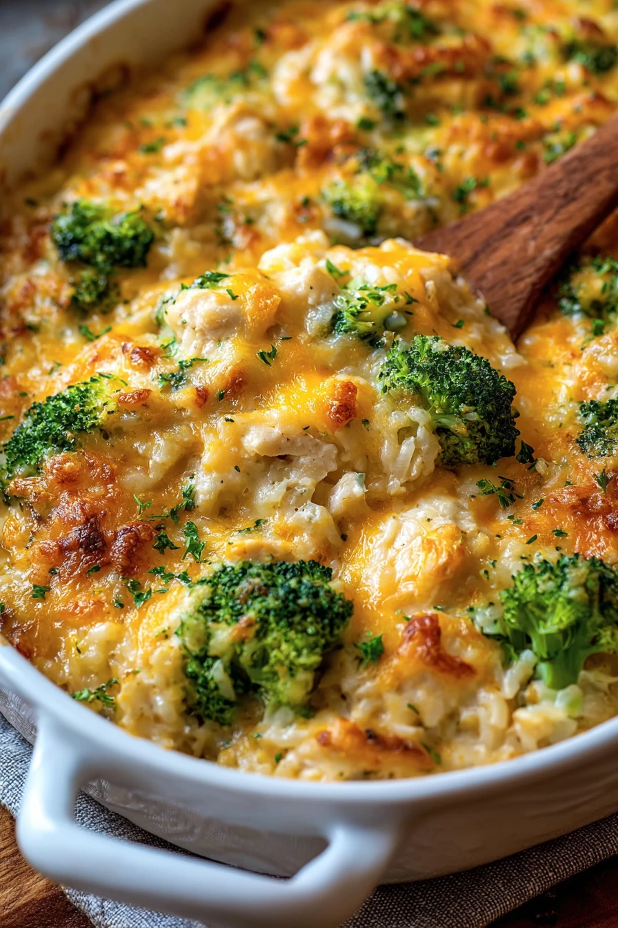 Creamy Chicken Broccoli Rice Cheese Casserole - Recipes Maren