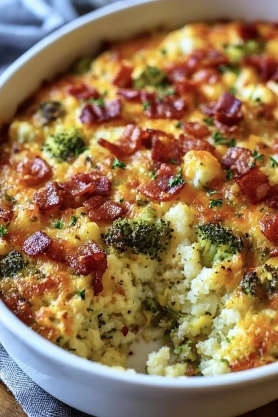 Loaded Cauliflower and Broccoli Casserole – Recipes Maren