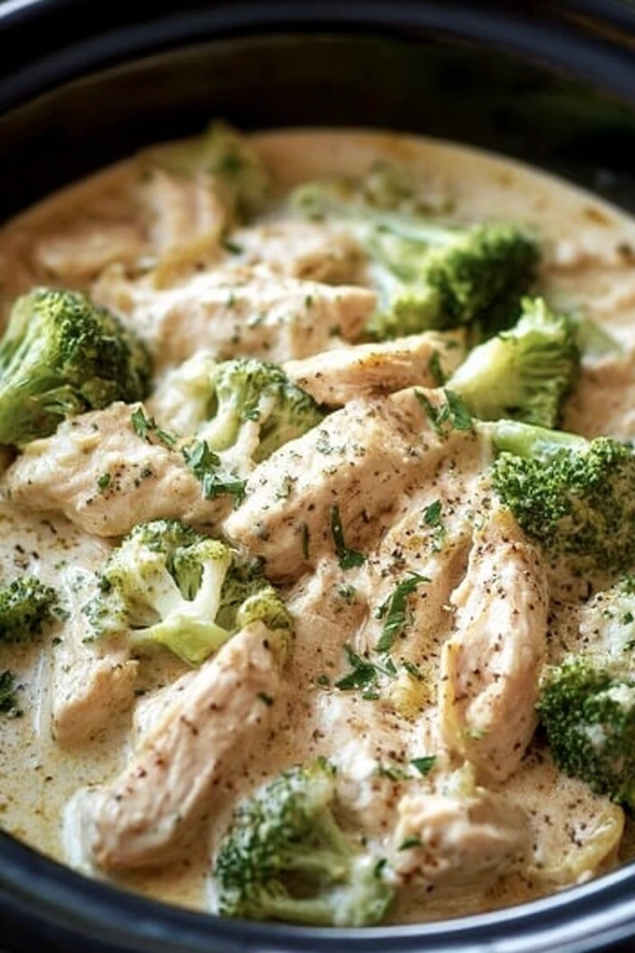 Slow Cooker Chicken Alfredo with Broccoli - Recipes Maren